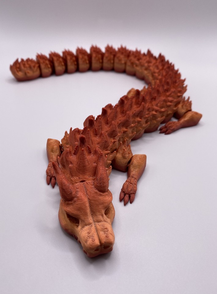 3D Printed Articulated Dragon | Plastic Filament | 15 Inches Long | eBay