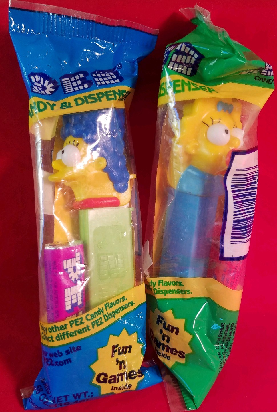 THE SIMPSONS STOCKING STUFFER PEZ SET 2 MARGE AND MAGGIE NEW IN PACKAGE ...