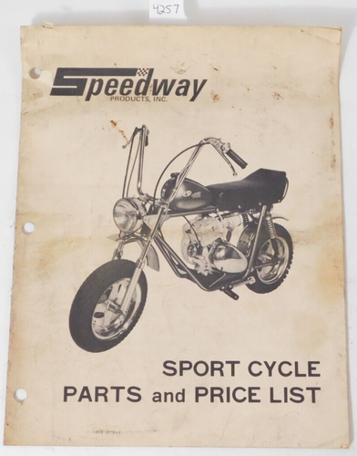 Speedway MiniBike Scorpion Shark Stinger Parts Price List Accessory ...