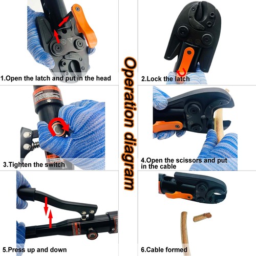 2in1 Hydraulic Crimping Cutting Tool For 10-300mm2 Durable Cable Cutter ...