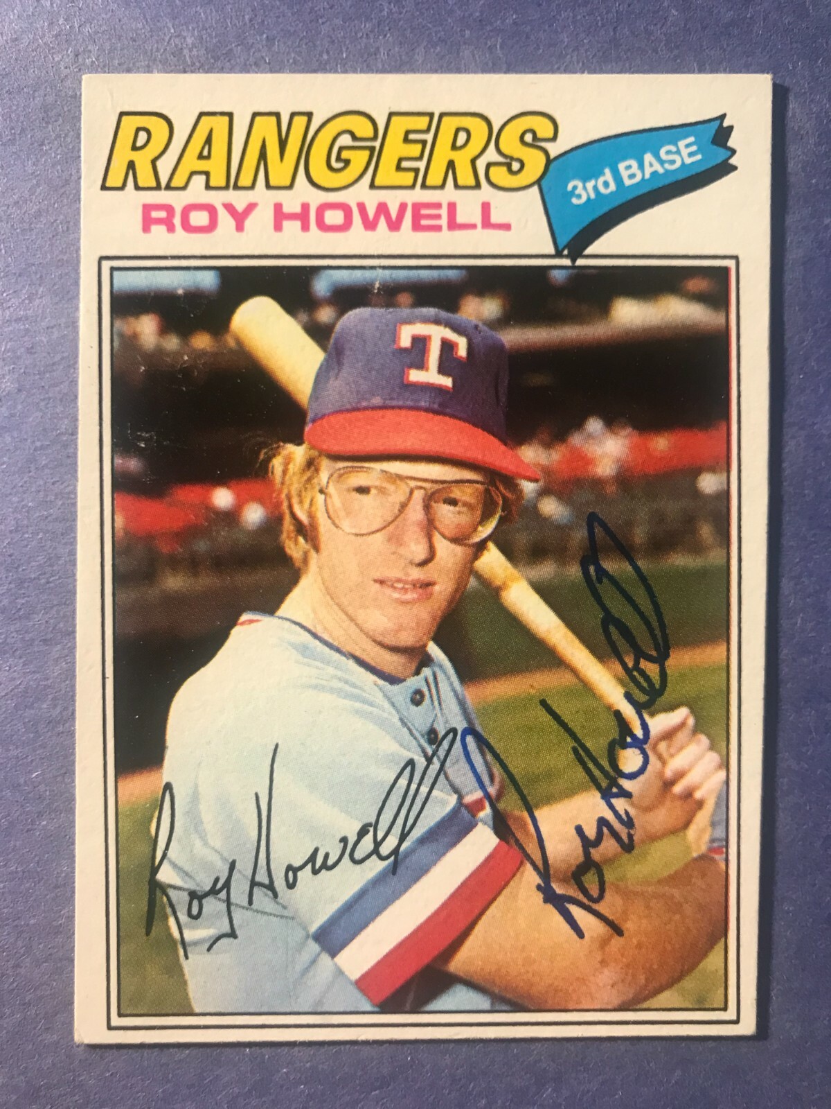 SIGNED ROY HOWELL AUTOGRAPHED 1977 TOPPS BASEBALL CARD - RANGERS | eBay