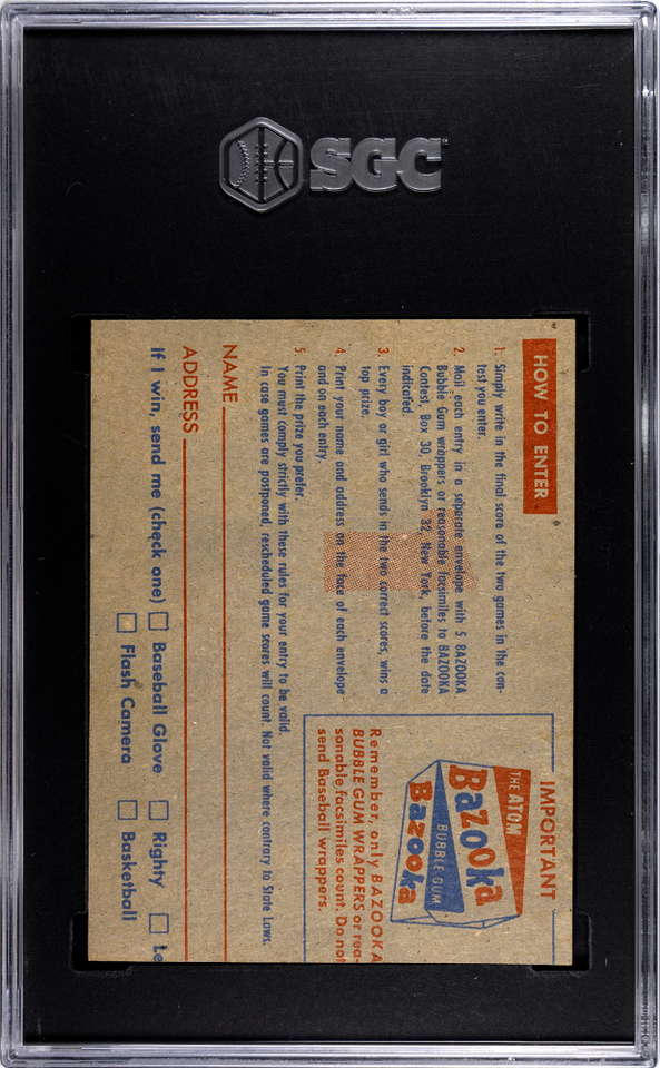 1957 Topps Frank Robinson SGC A Pop 1 ROOKIE IMAGE VARIATION SALESMAN ...