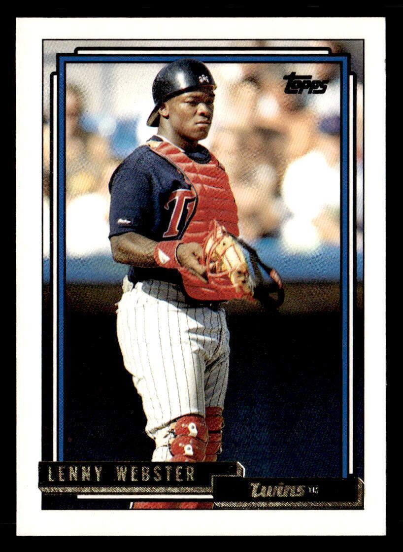 Lenny Webster 1992 Topps Card #585 Minnesota Twins | eBay