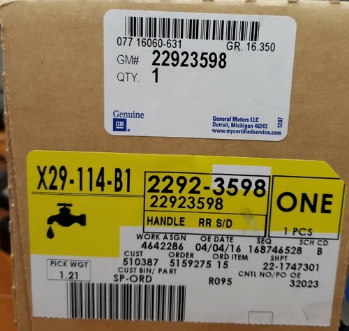 22923598 Exterior Door Handle RR S/D for Chevy | eBay