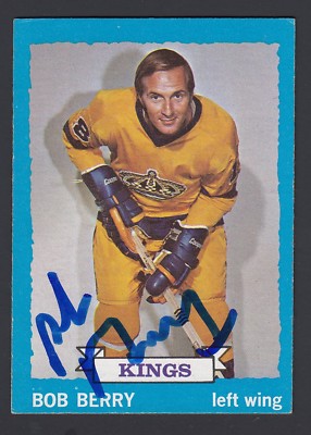 Bob Berry Hand Signed 1973-74 Topps Hockey Card #172 LA Kings COA | eBay