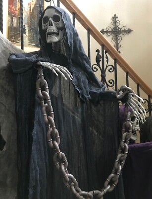 Life Size chained Six foot hanging Halloween skeleton | eBay