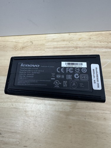 Lenovo ThinkPad USB 3.0 Laptop Docking Station DU9019D1 03X6059 | eBay