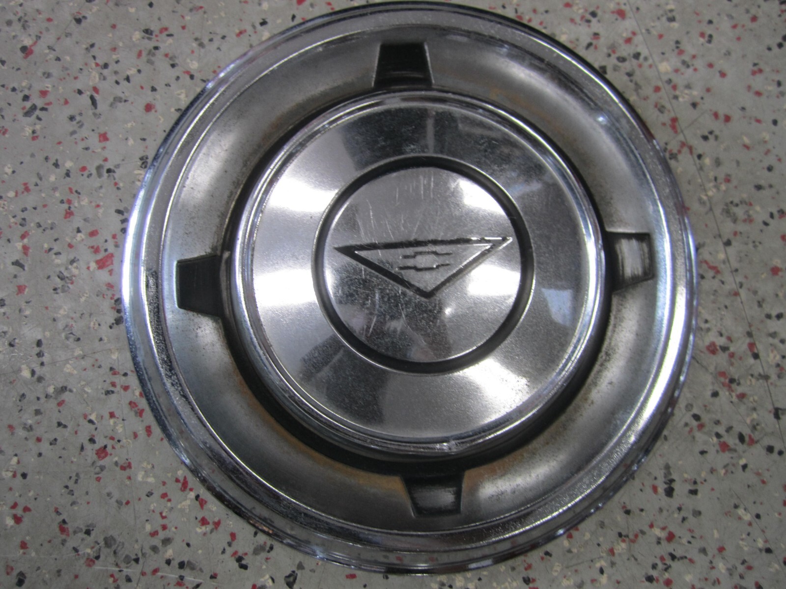 Set (4) OEM 1950s 1960s Chevy SS 409 Corvette Dog Dish Poverty Hubcaps ...