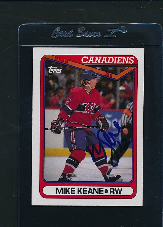 1990/91 Topps #325 Mike Keane Canadiens Signed Auto *D482 | eBay
