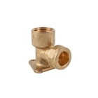 Wall Plate Elbow Compression- 15MM X 1/2"- Brass | eBay UK