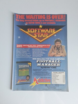 Football Manager Rare Amstrad Spectrum C64 GAME ADVERT GAME POSTER ART ...