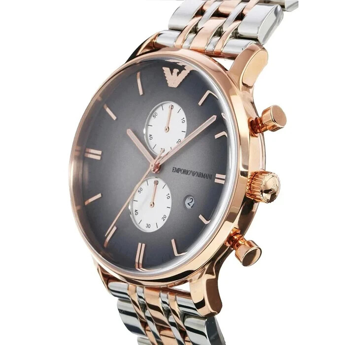 Emporio Armani AR1721 Rose Gold Men's Chronograph Watch for sale online ...