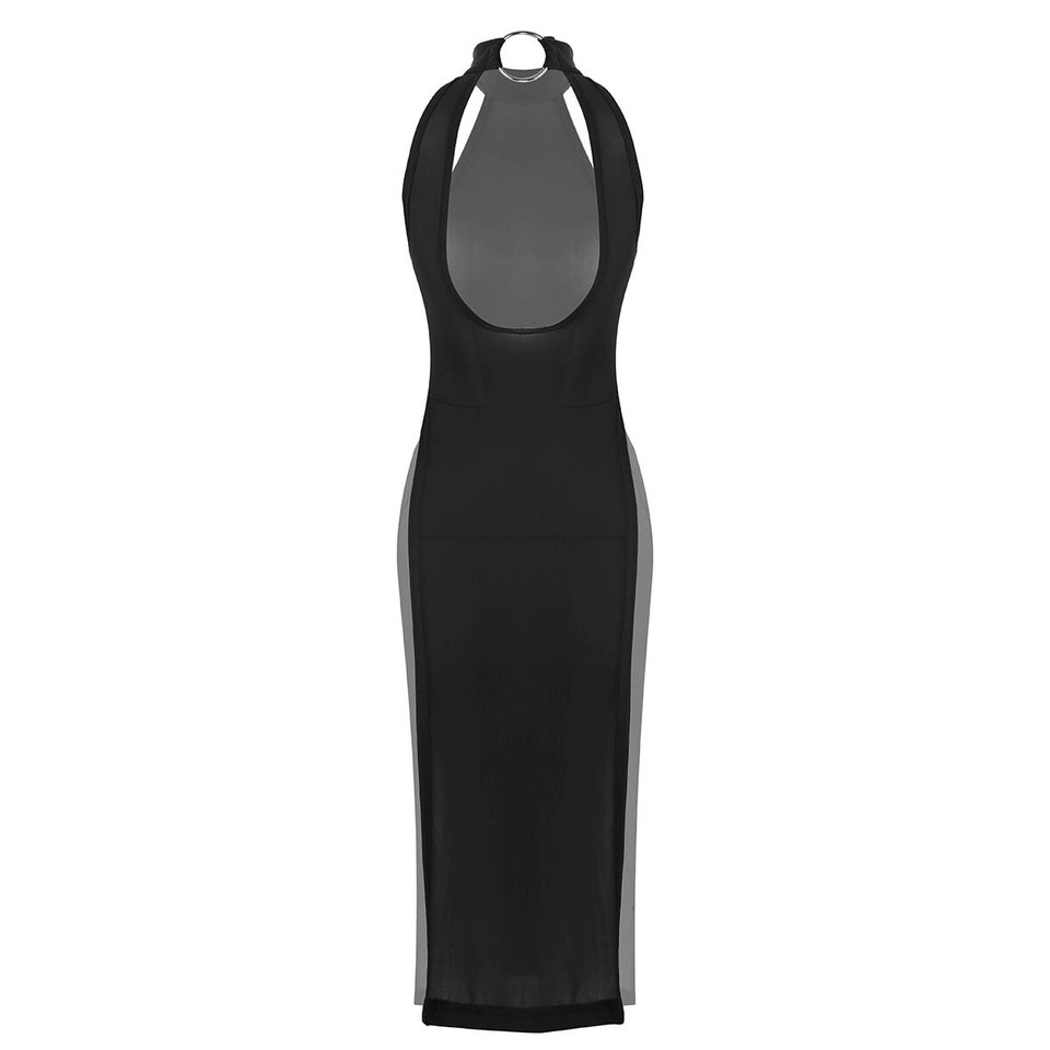 Women's Ultra Thin Backless High Slit Mini Dress Cheongsam Sexy Party ...