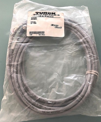 Turck Cable Cordset Straight Male 5-Pin to Cut End 5-Wire 22/AWG/4 300V ...