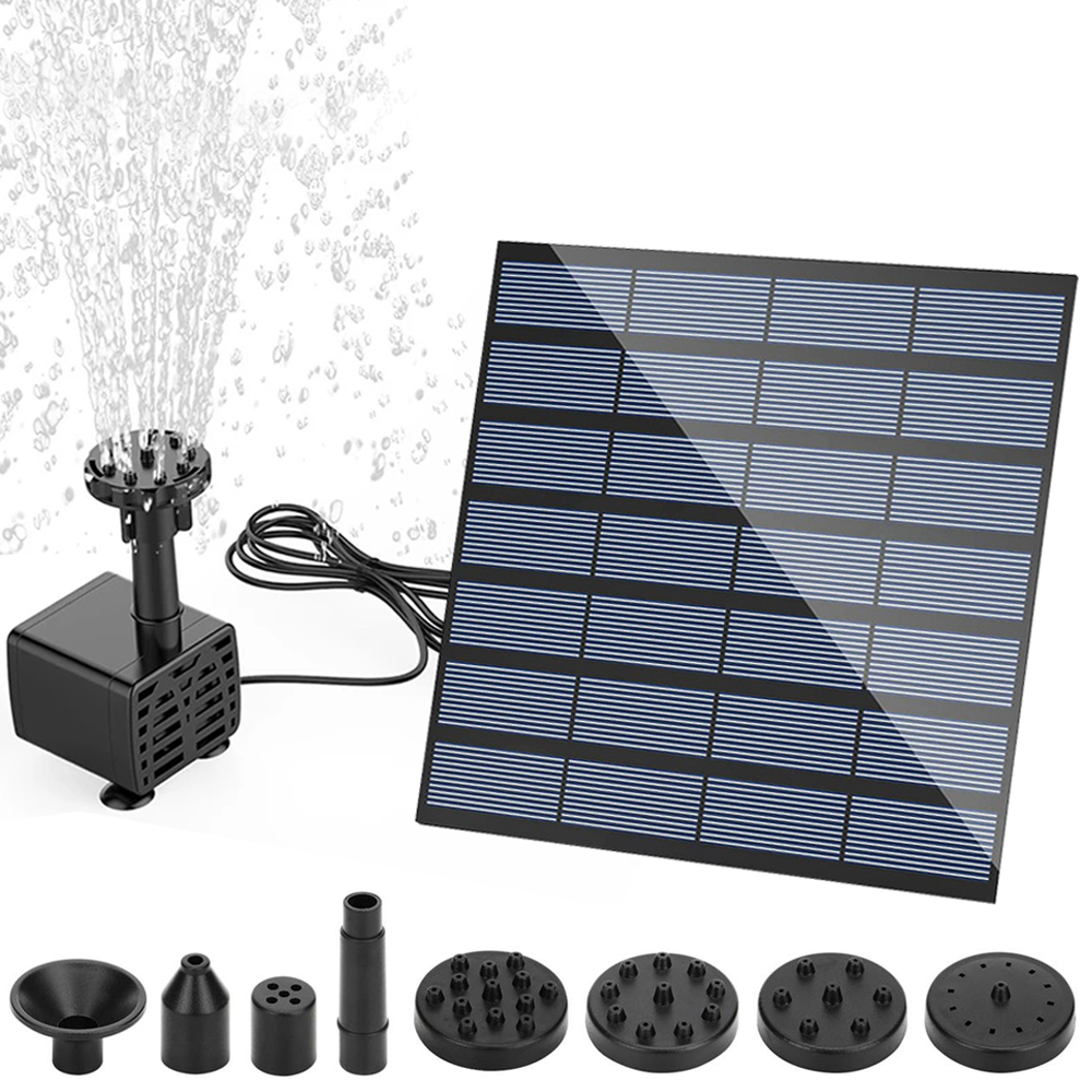 NSI Solar Power Fountain Submersible Floating Water Pump Bird Bath ...