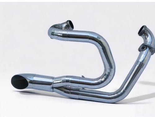 Custom Exhaust Systems Chrome Short Muffler 2 into 1 Fits for Harley V ...