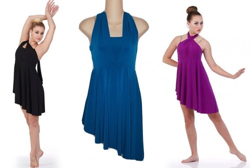 Conversion BLACK Child Small New Dance Costume Convertable Neck Lyrical ...