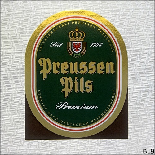 Preussen Pils Premium Beer Label (BL9) | eBay