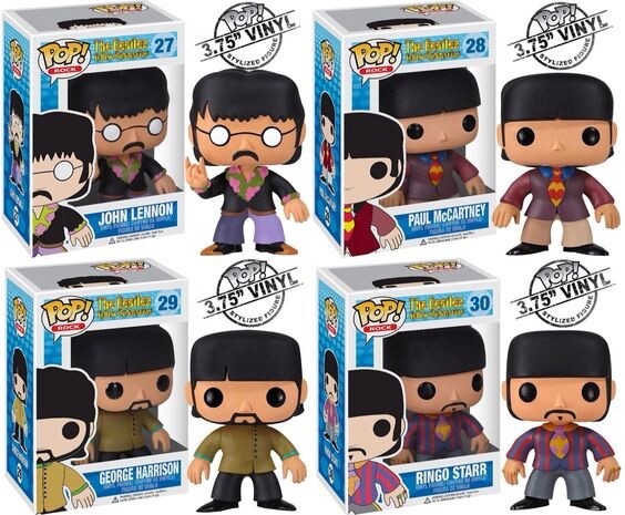** SUPER RARE** VAULTED! Funko Beatles Pop Vinyls - George, John, Paul ...