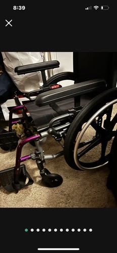 Ki Mobility Catalyst 5VX Ultralight 17”x18” Folding Wheelchair W/24”x 1 ...