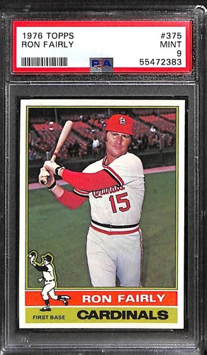 1976 Topps #375 RON FAIRLY St. Louis Cardinals PSA 9 MINT HIGH END! | eBay