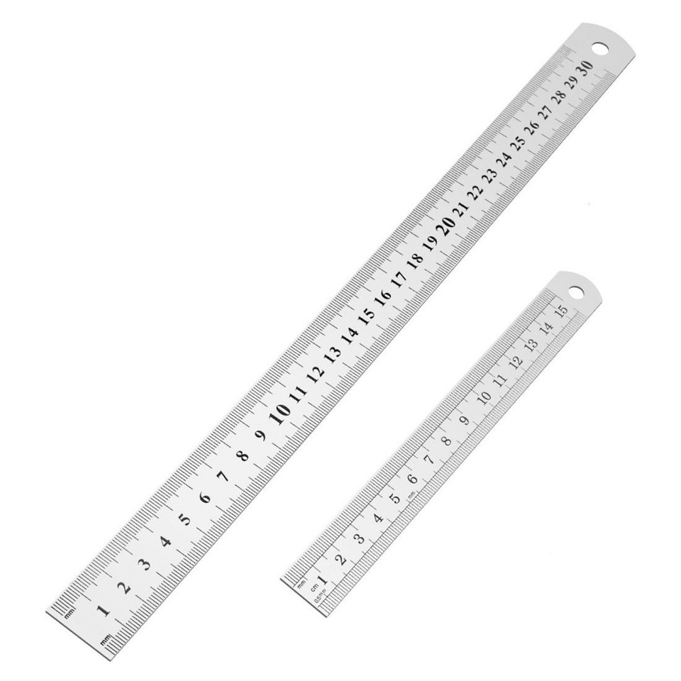 Stainless Steel Ruler 12 Inch + 6 Inch Metal Rulers B7X52692 | eBay UK