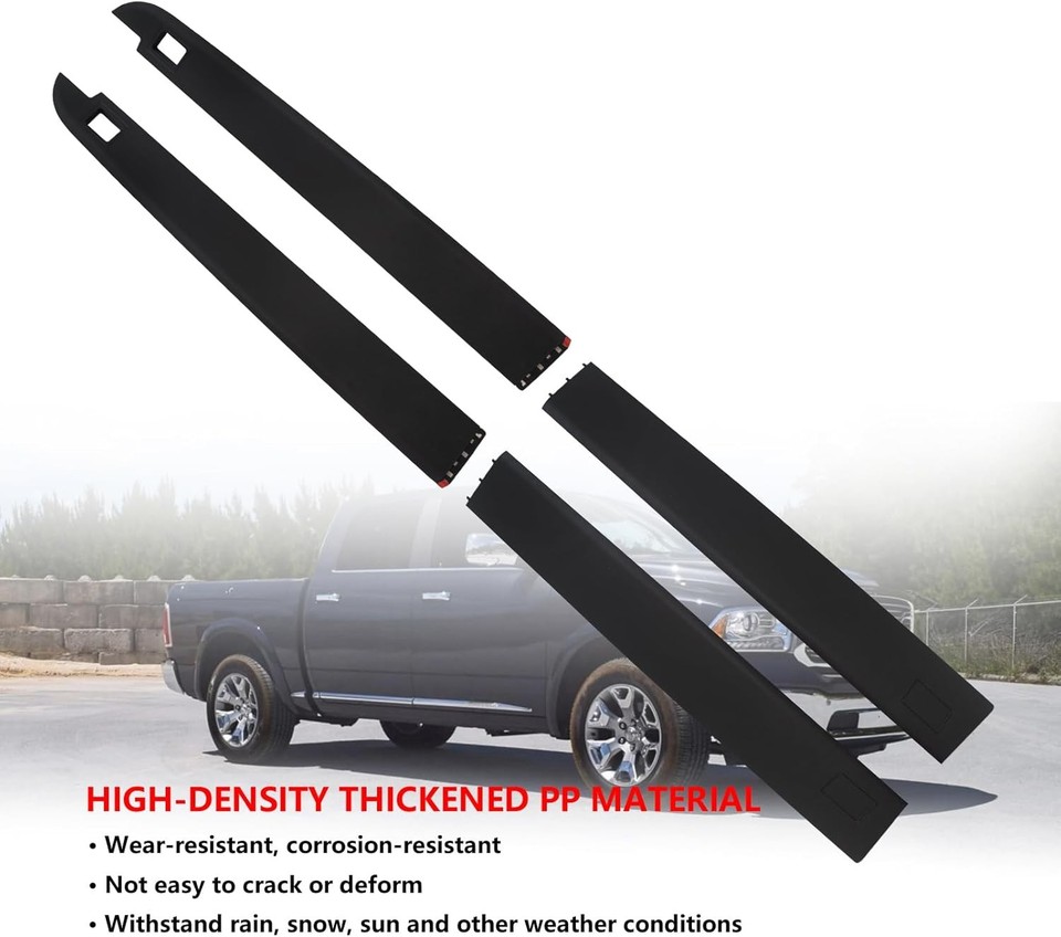 For 2009-2018 Ram 1500 68375098AA 2Pcs 5.7'' Bed Rail Cap Molding Trim ...
