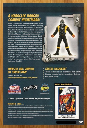 2004 Marvel HeroClix Xorn Print Ad/Poster X-Men Miniature Toy Figure ...