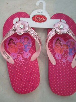 WDW Disney Princess Flip Flops with Rhinestone Cinderella Snow White ...