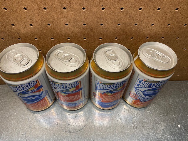 Set of 4 Schaefer Baseball Field Series empty beer cans | eBay