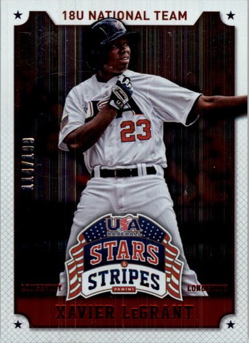 2015 USA Baseball Stars and Stripes Longevity Ruby #99 Xavier LeGrant ...