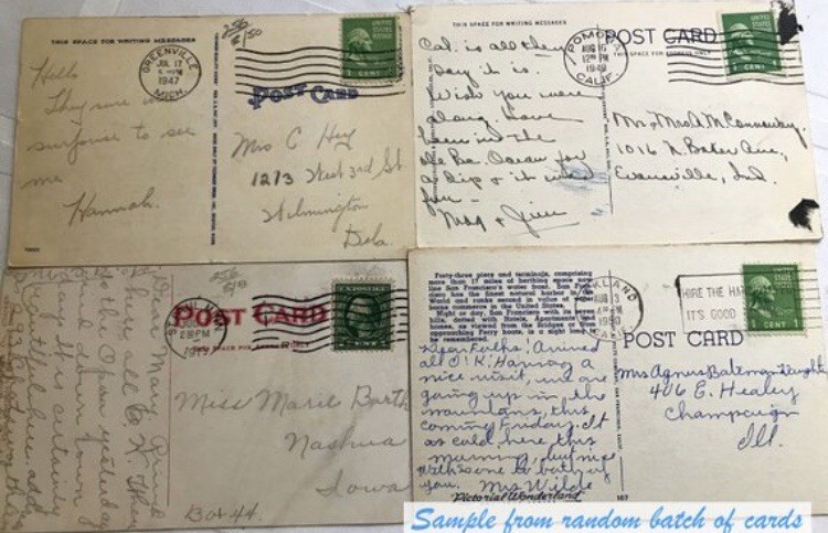 Vintage lot of postcards ~ 25 Random Postcards from the 1920s to '70s ...