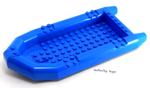 LEGO Blue Large Boat Inflatable 22 x 10 x 3 Rubber Raft Dinghy (62812 ...