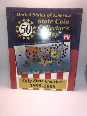United States of America State Coin Collector's Map 50 state quarters ...