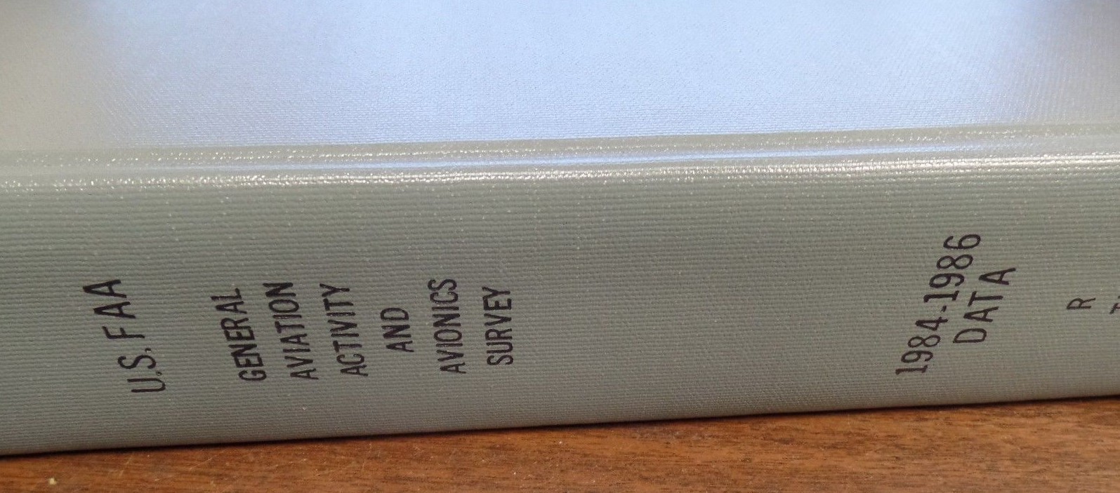 US FAA General Aviation Activity and Avionics Survey 84-86 Ex-FAA Book ...