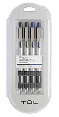 TUL BP Series Ballpoint Pens, Med Point, 1.0 mm blue black inks, Pack ...