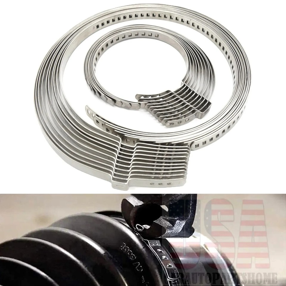 20 PCS Universal Adjustable Axle CV Joint Boot Crimp Clamps Large ...