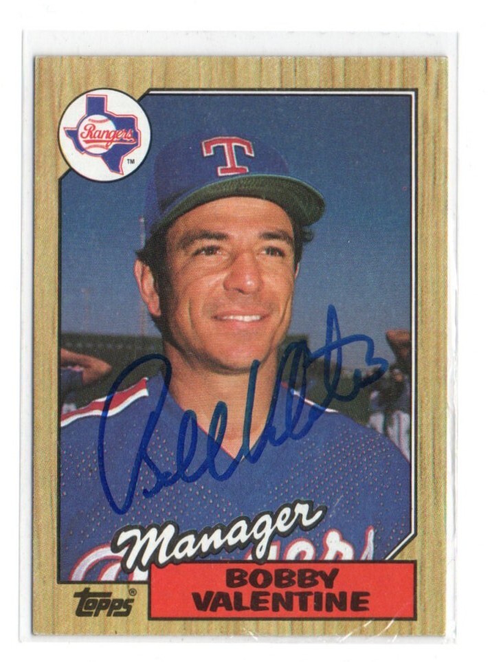BOBBY VALENTINE TEXAS RANGERS 1987 TOPPS IP/TTM AUTOGRAPH AUTO | eBay