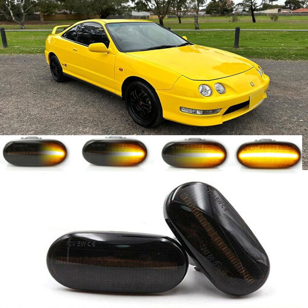 For 94-04 Integra Smoke LED Dynamic Fender Side Marker Turn Signal ...