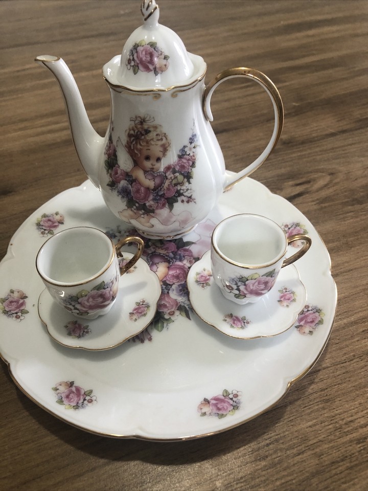 china tea set vintage Angels And Flowers | eBay