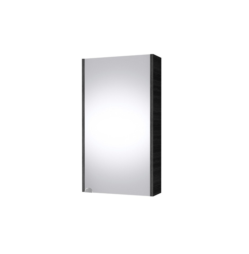 Bathroom Mirror Wall Cabinet Mirrored Storage Unit 400mm Black Grey Ash ...