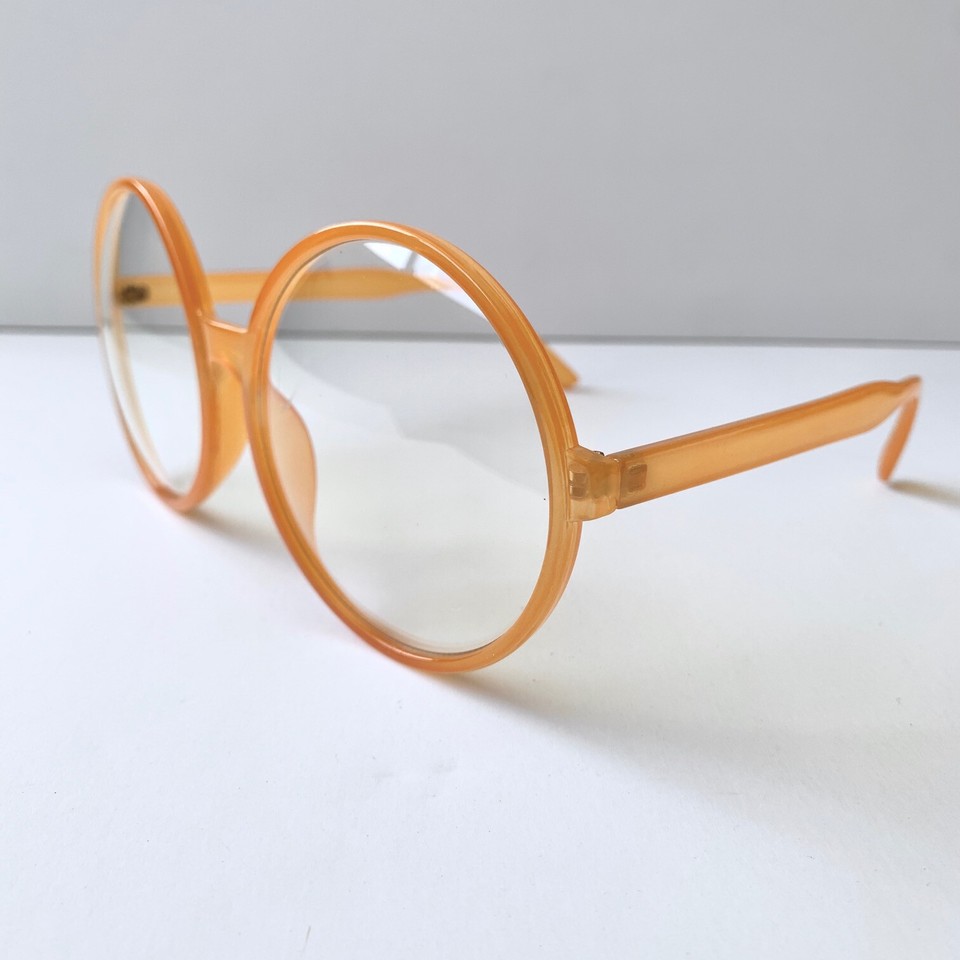 Oversized Glossy Round Circle Clear XL BOHO Huge Glasses Eyeglasses ...