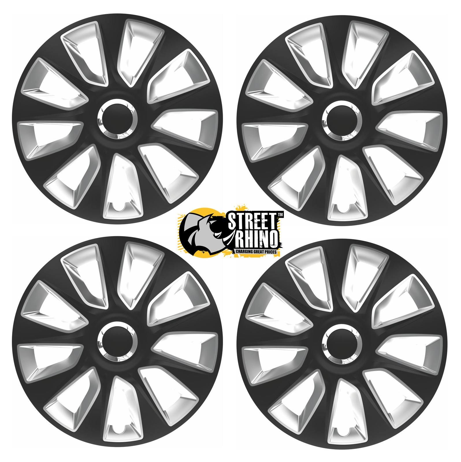 14" Universal Stratos RC Wheel Cover Hub Caps x4 Ideal For Mercedes SLK ...