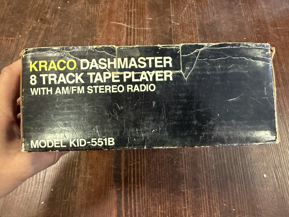 New - Kraco Dashmaster Car Stereo 8 Track Player AM/FM Radio Model KID ...