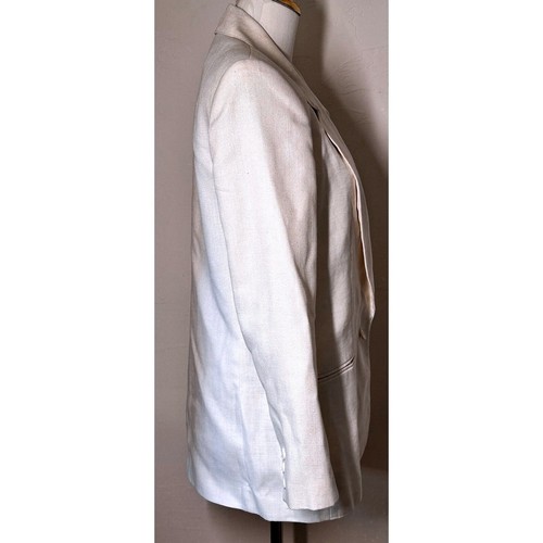 Vintage Giorgio St Angelo Cream Linen Blend Single Breast Blazer Womens ...