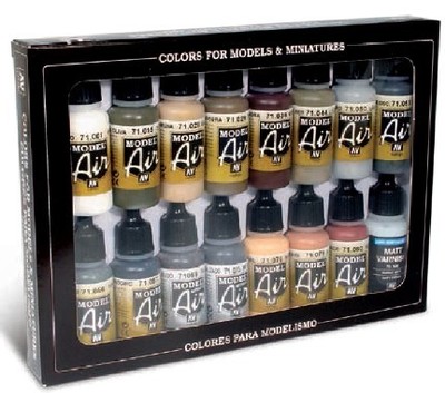17ml Bottle German WWII Europe & Africa Model Air Paint Set (16 Colors ...