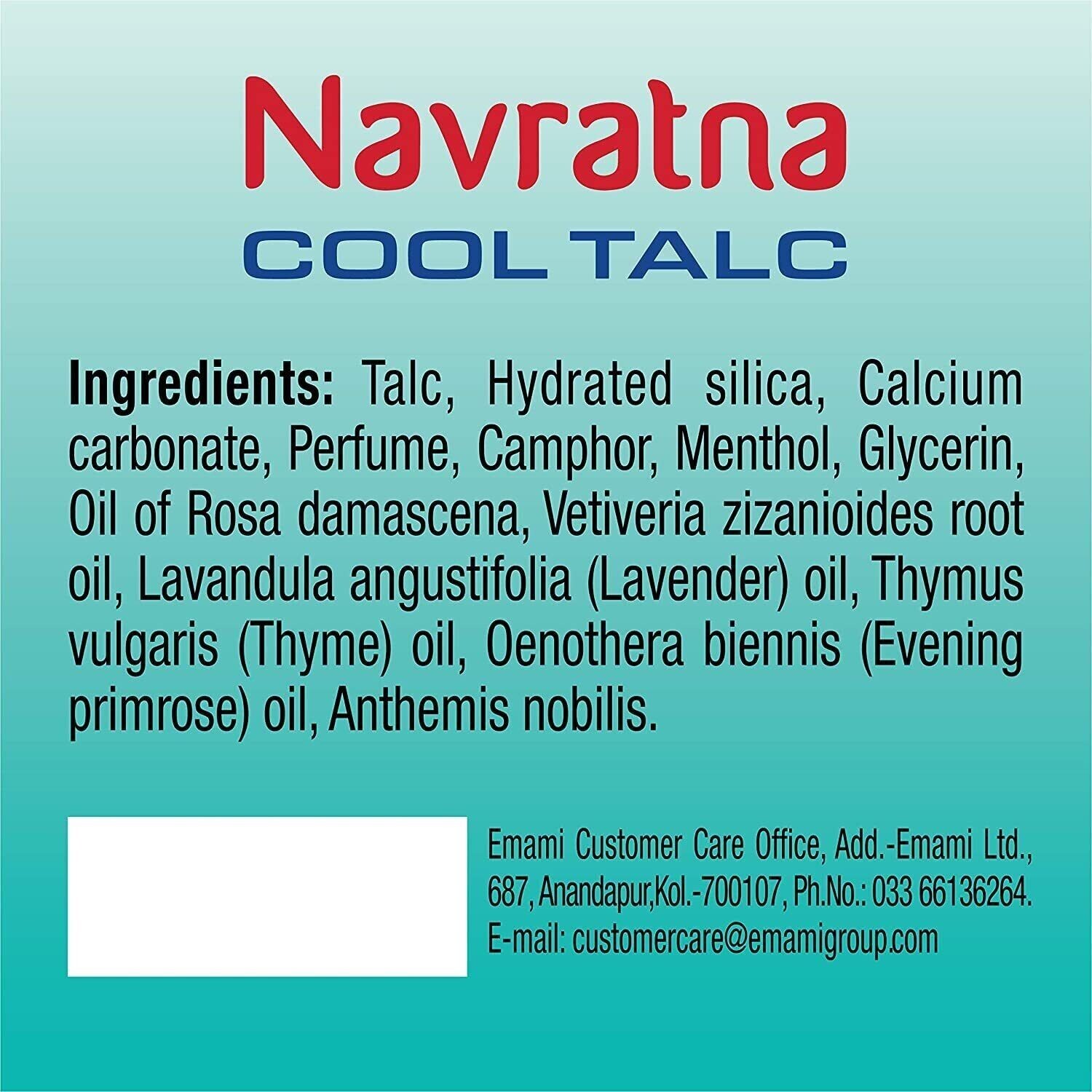 Navratna Cool Talc Active Deo Talcum Powder Freshness & Fragrance 100g ...