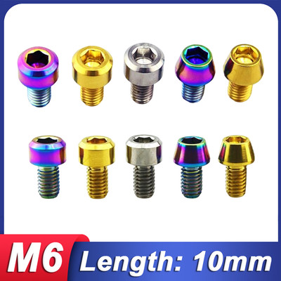 M6 x 10mm Titanium Ti Bolts MTB Stem Taper Socket Cone Head Hex Allen ...