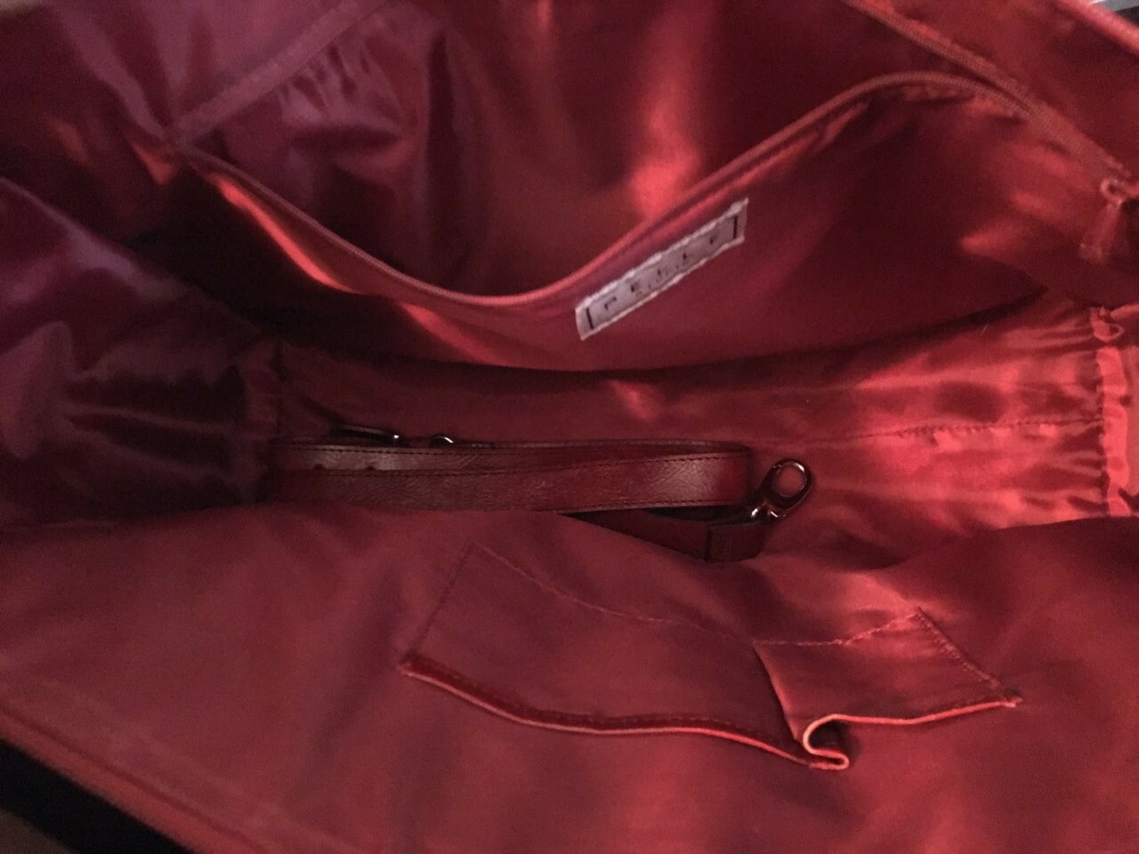 PELLE STUDIO TOTE BAG Handbag Purse Satchel Office Laptop LARGE red ...