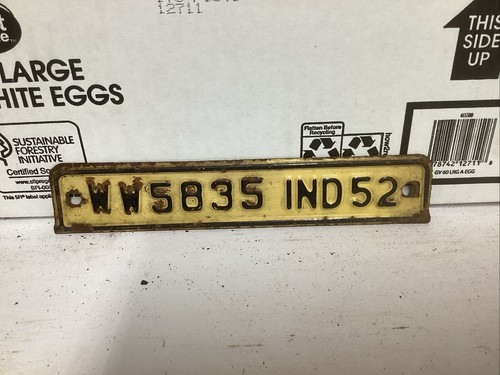1952 Indiana Topper. License Plate Registration TAG TOPPER | eBay